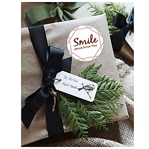 YOUOK Smile Jesus Love You Stickers Labels,1.5 INCH Mail Envelope Seals Stickers for Items Gift,Greeting Cards,Small Business,Handmade Craft Packaging.(500PCSROLL) (YOUOK0225988202147)