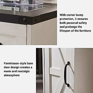 JXQTLINGMU Farmhouse Vanity Desk with Hollywood Makeup Mirror - Ample Storage Space with 3 Drawers & 2 Cabinets - Detachable Light Bulbs, Stool Included, Bedroom, White