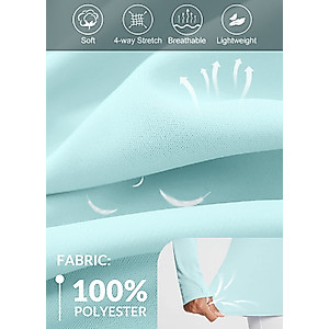 BALEAF Women's Sun Shirts UPF 50+ Long Sleeve Hiking Tops Lightweight Quick Dry UV Protection Outdoor Clothing Light Green XL