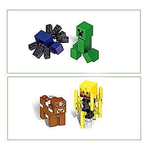 UputCook 16-Pack Minecraft Figures |1.65 Inches Minecraft Stitching Set Toys| Educational Toy Set for Children Boys and Girls