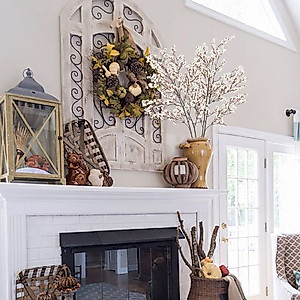 Tepaler 4Pcs 39.3in Babys Breath Artificial Flowers White Gypsophila Fake Silk Flowers Arrangements for Home Bedroom Kitchen Wedding Office Party DIY Garden Thanksgiving Centerpiece Autumn Decor