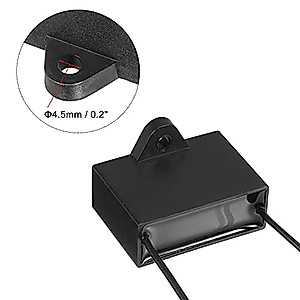 uxcell Ceiling Fan Capacitor CBB61 12uF 250V AC 2 Wires Metallized Polypropylene Film Capacitor 47x34x18mm for Electric Fan Pump Motor Generator 2Pcs