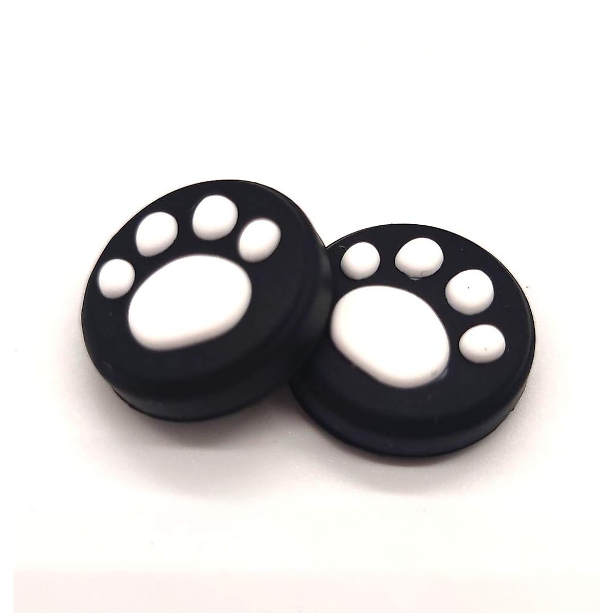 Ambertown 2 x Silicone Analog Controller Thumb Stick Joystick Grips Cap for Nintendo Switch NS/Switch Lite Controller Joy-Con ThumbStick Cute Cat Paw Claw (White)
