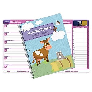 Dated Primary Student School Planner 2023-2024 Academic School Year, Large (8.5" by 11") Block Style Datebook with Engage Cover