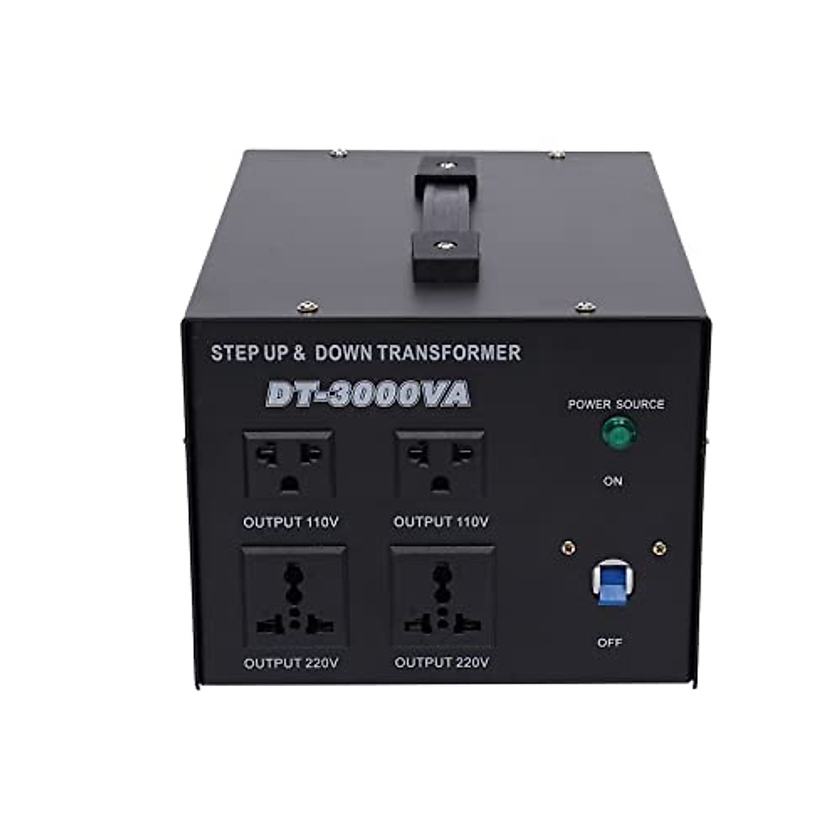 3000W Step Up & Down Voltage Transformer Converter AC 110V⇋220V DT-3000VA Voltage Converter Power Transformer Step-Up/Step-Down 110V - 220V/ 220V - 110V, with Dual Circuit Breaker Protection
