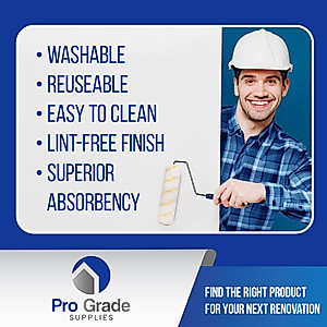 Pro Grade Paint Roller Cover Set,Wall Painting Roller Naps for Professional or Home Owners with All Paints and Stains. Paint Roller Covers are for House or Commercial Use. (10 Piece Set)