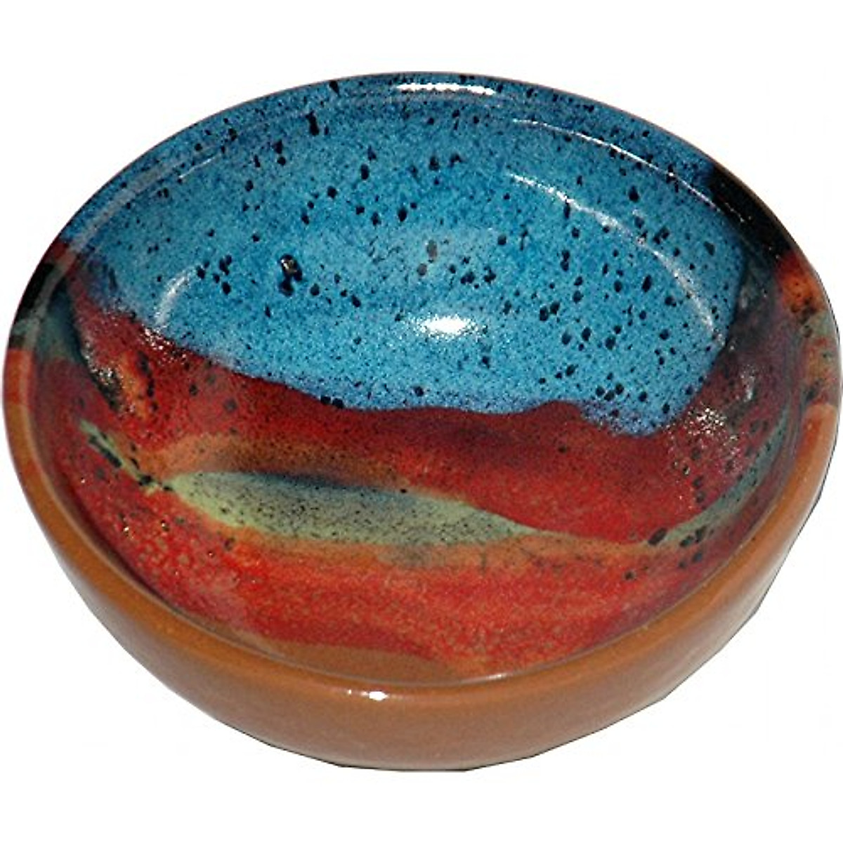 ALWAYS AZUL POTTERY Soup Bowl in Azulscape Glaze - Handmade Ceramic Pottery Bowl - Handcrafted Polished Stoneware - Unique & Stylish Glazed Bowl, Great for Soup, Salad, Cereal and More