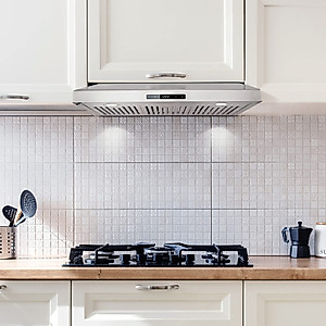 COSMO COS-KS6U30 30 in. Under Cabinet Range Hood with Digital Touch Controls, 3-Speed Fan, LED Lights and Permanent Filters, in Stainless Steel