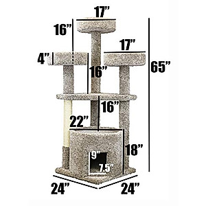 Prestige Cat Trees 130014-Neutral Main Coon Cat House Cat Tree