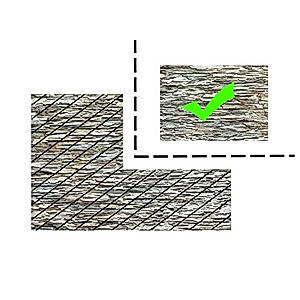 Sample for Display Purpose only. Retro-Art 3D Wall Panels, Flat Gauze in Green Brown Grey, PVC, 7" x 10", 243FG