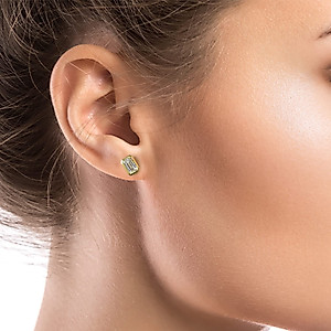 DIAMONLITE 1 -1.5 Ct Cubic Zirconia Stud Earrings for Women and Men, D Color VVS Clarity Excellent Cut, Sterling Silver, Cubic Zirconia