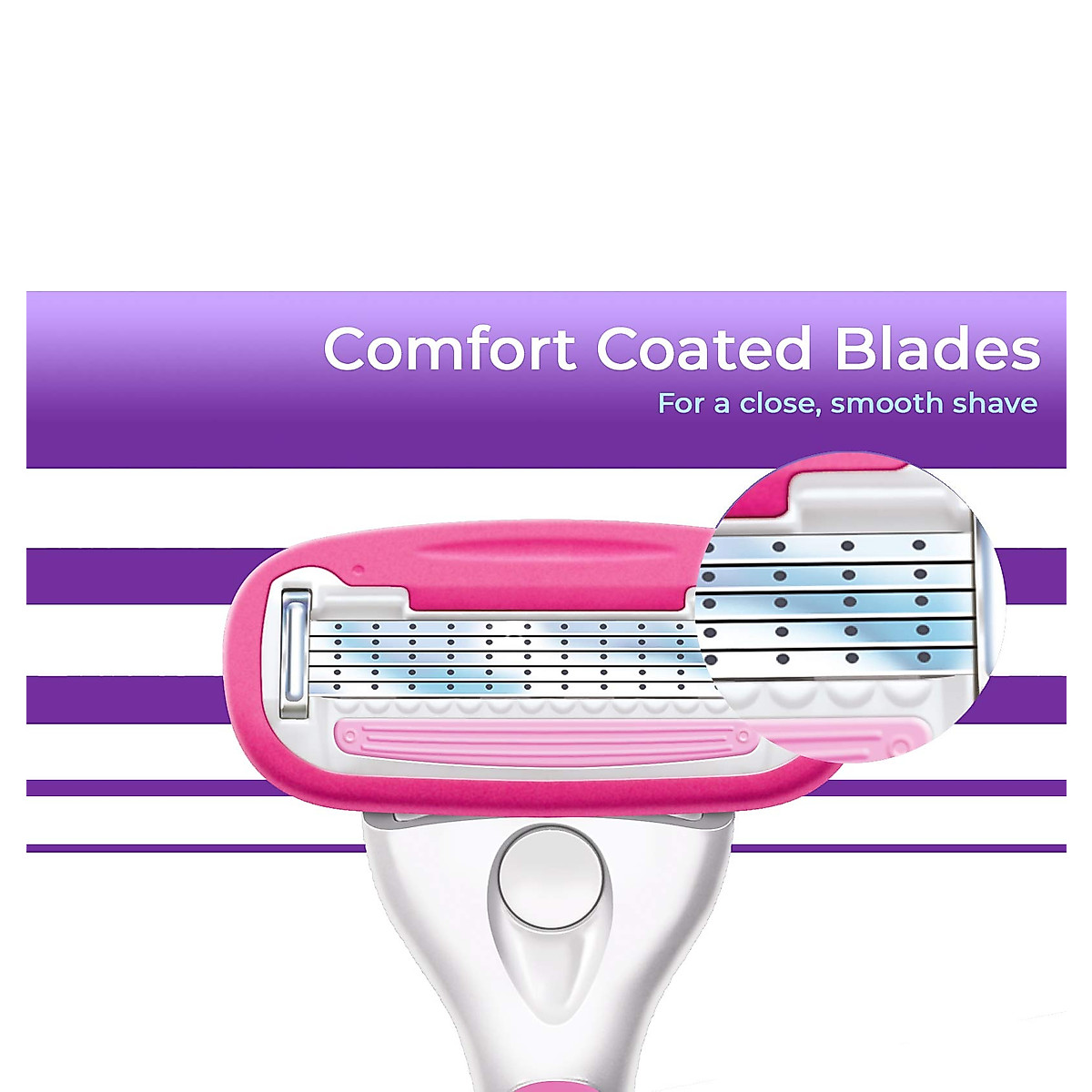 Personna Women's 5 Blade Razor Bulk Pack of 24 Replacement Cartridges Only For Personna Razors - Handle Not Included With This Pack