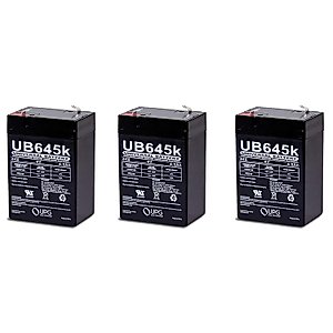 Universal Power Group UB645 6V 4.5AH SLA Battery 6 Volt 3 Pack