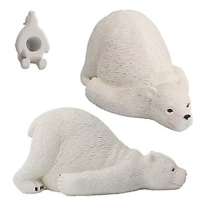 Generic 2 Pcs ToilReplacement Parts, Polar Bear Toilet Floor Bolt Covers Toilet Bolt Caps Decorative, Toilet Bolt Caps Toilet Bolt Covers for Bathroom Kitchen Toilet, QOIC02BKDK5QYNGHO4D6