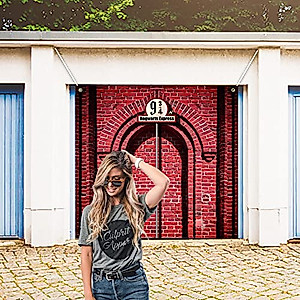 Platform 9 and 3/4 King's Cross, photo booth props brick wall background, suitable for outdoor and indoor use, fan love, birthday gifts, holiday gifts, party supplies.