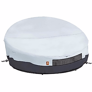 ClawsCover Outdoor Daybed Covers Waterproof,Round/Oval Patio Sectional Couch Bed Furniture Cover with Canopy,Heavy Duty Tearproof 600D Polyester Fabric,All Weather Protection,88Lx85Wx35/16H Inch