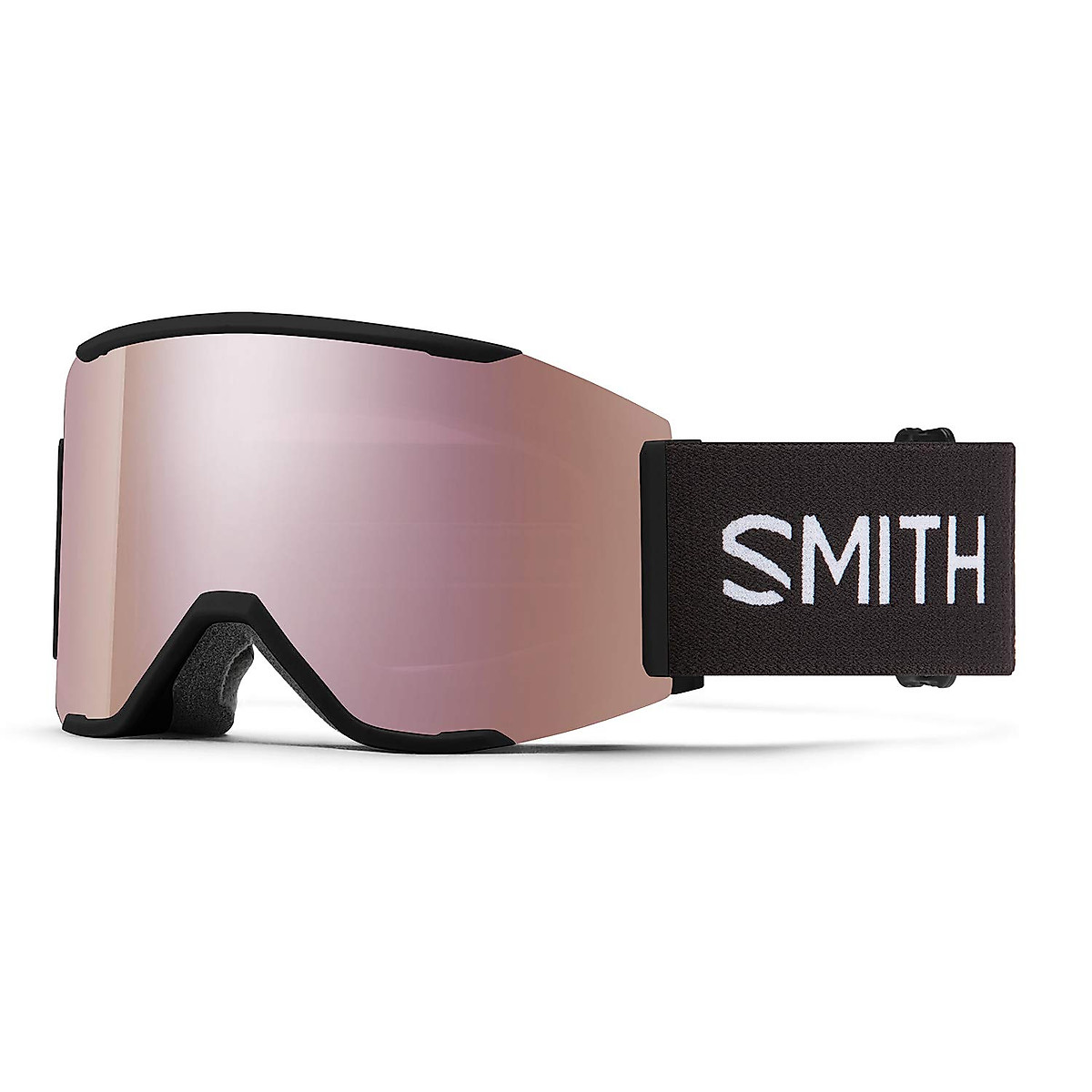 SMITH Squad MAG Snow Goggle - Black | ChromaPop Everyday Rose Gold Mirror + Extra Lens