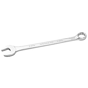 Performance Tool W30238 SAE Combo Wrench of Hardened Chrome Alloy Steel with Box End for Increased Torque, 1-3/16-Inch