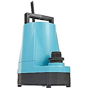 Little Giant 5-MSP 115-Volt 1/6 HP, 1200 GPH Manual Aluminum Utility Pump, 25-Ft. Cord, Blue, 505025