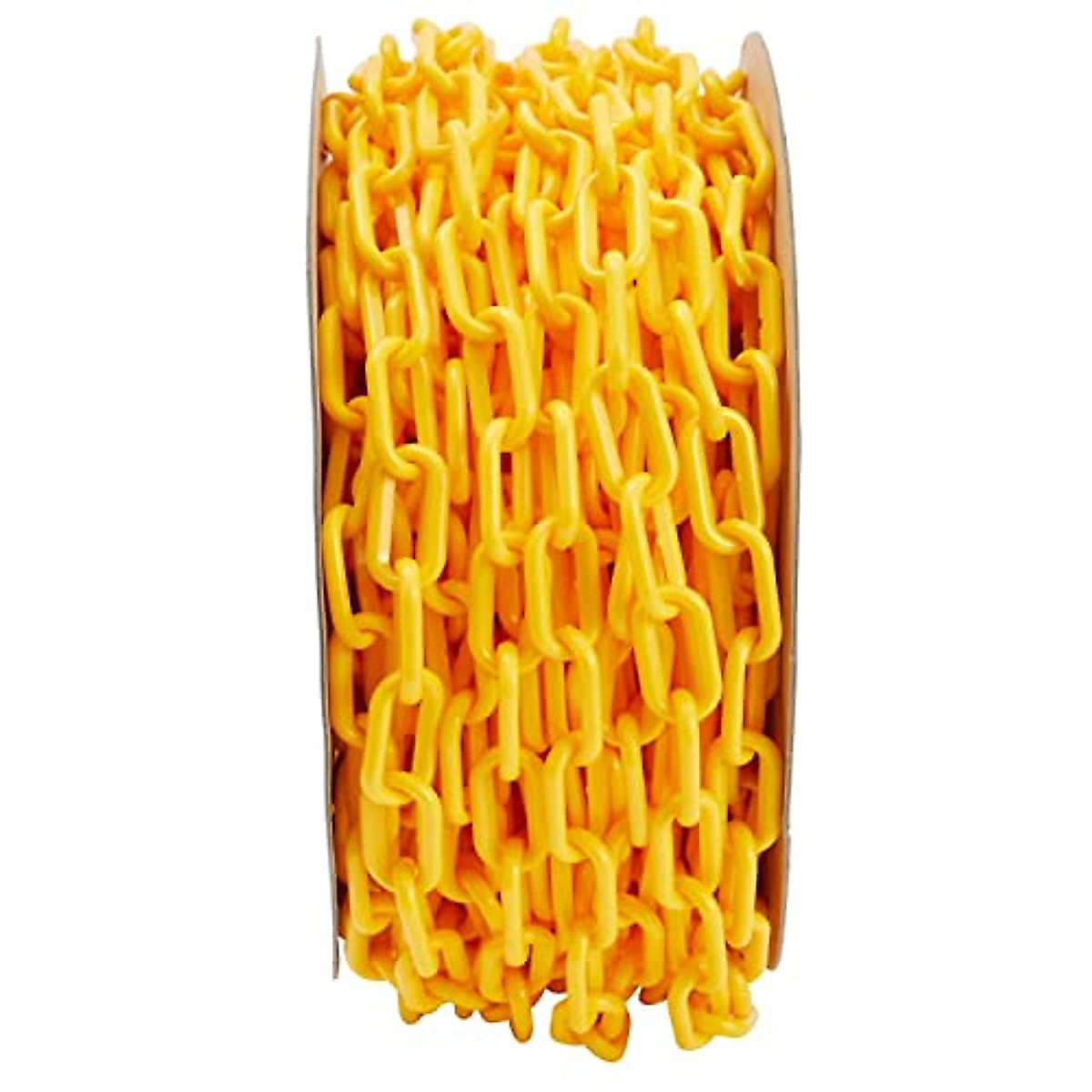 Stockroom Plus 100-Feet Plastic Chain Links - Privacy Safety Barrier for Fence, Gate, Privacy (1.5-Inch, Yellow)