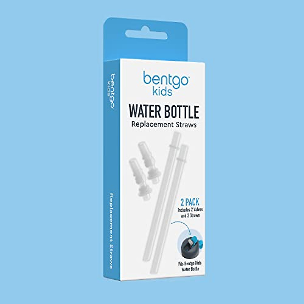Bentgo® Kids Water Bottle 2-Pack - New & Improved 2023 Set With 2-Pack of Water Bottle Replacement Straws (Unicorn/Lavender Galaxy)