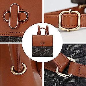 Mia K Collection Backpack Purse for Women & Teen Girls – PU Leather Top-Handle Ladies Fashion Travel Multi Pocket Beige