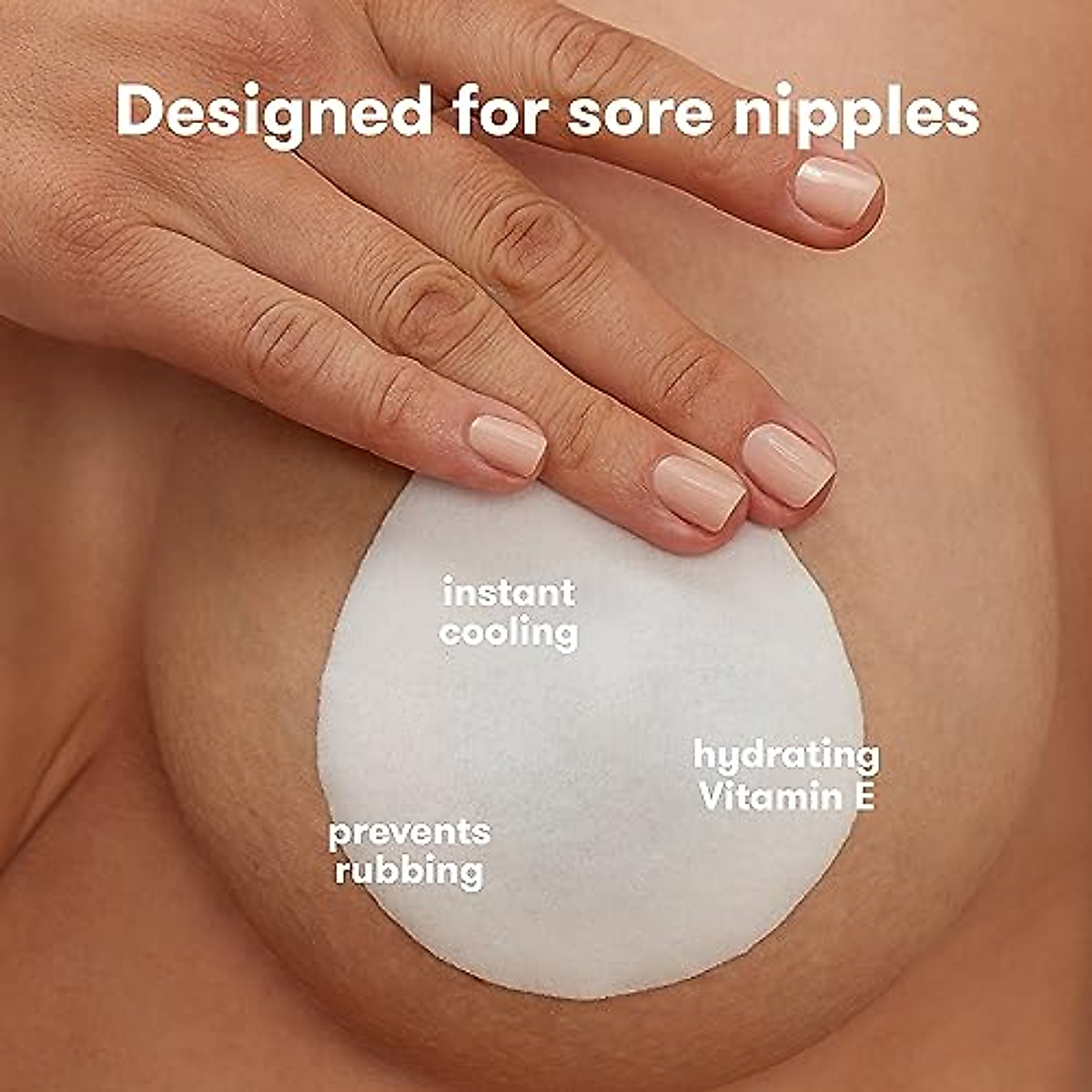 Frida Mom Cooling Hydrogel Nipple Pads - Soothing Nursing Pads, Made for Sore Nipples, Breastfeeding Essentials for Mom, 8 Count
