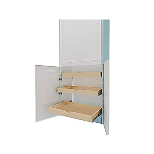 COUVER 27 inch DIY Non-Assembled Birch Wood, Cabinet Pull-Out Shelf, Slide Out Drawer Box, Pull-Out Tray, Slide-Out Organizer, Soft-Close Slide Rail
