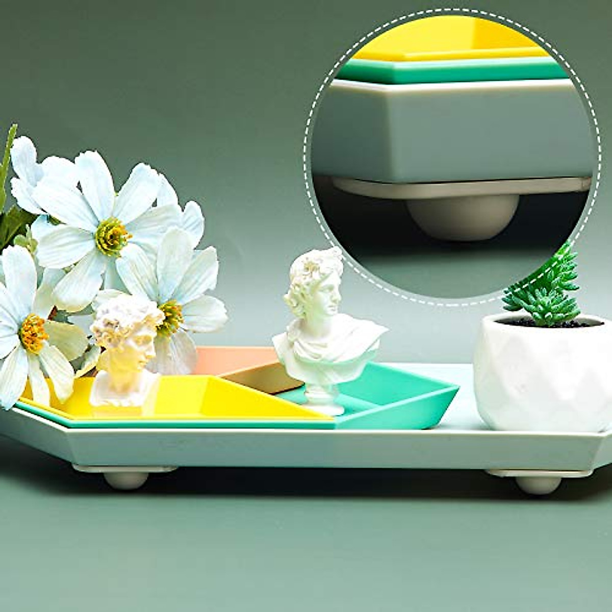 Self Adhesive Caster Wheels Mini Swivel Wheels Stainless Steel Paste Universal Wheel 360 Degree Rotation Sticky Pulley for Bins Bottom Storage Box Furniture Trash Can (8 Pieces,White)