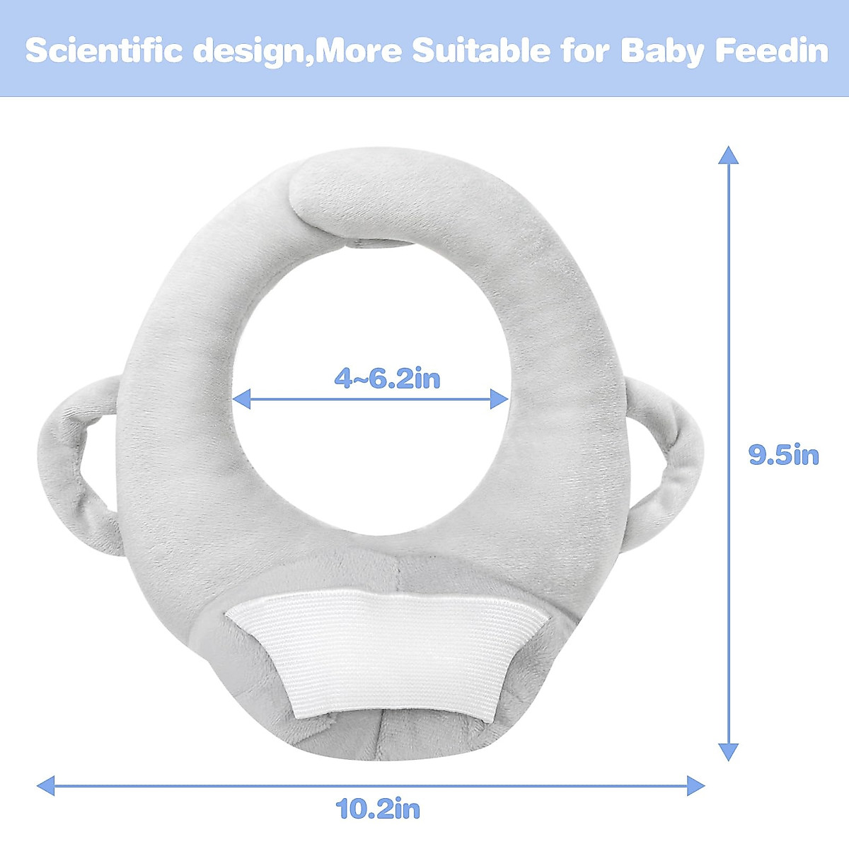 FIKETLXU Baby Bottle Holder,Baby Self Feeding Cushion for Bottle and Breastfeeding, Baby Self Feeding Pillow,Breast Feeding Pillow with Adjustable Waist Strap and Machine Washable