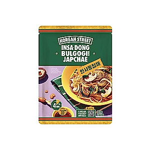 Korean Street Korean Food Japchae, Delicate Low calorie Glass Noodles - Irresistible Delight of Sweet & Savory Harmony (Sweet & Savory)