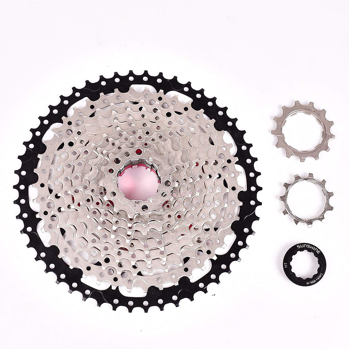HOOSAM 11 Speed Bike Cassette 11-50T MTB Cassette 11 Speed Freewheel Bicycle Parts Fit for Mountain Bike, Road Bicycle, MTB, BMX, SRAM, Shimano