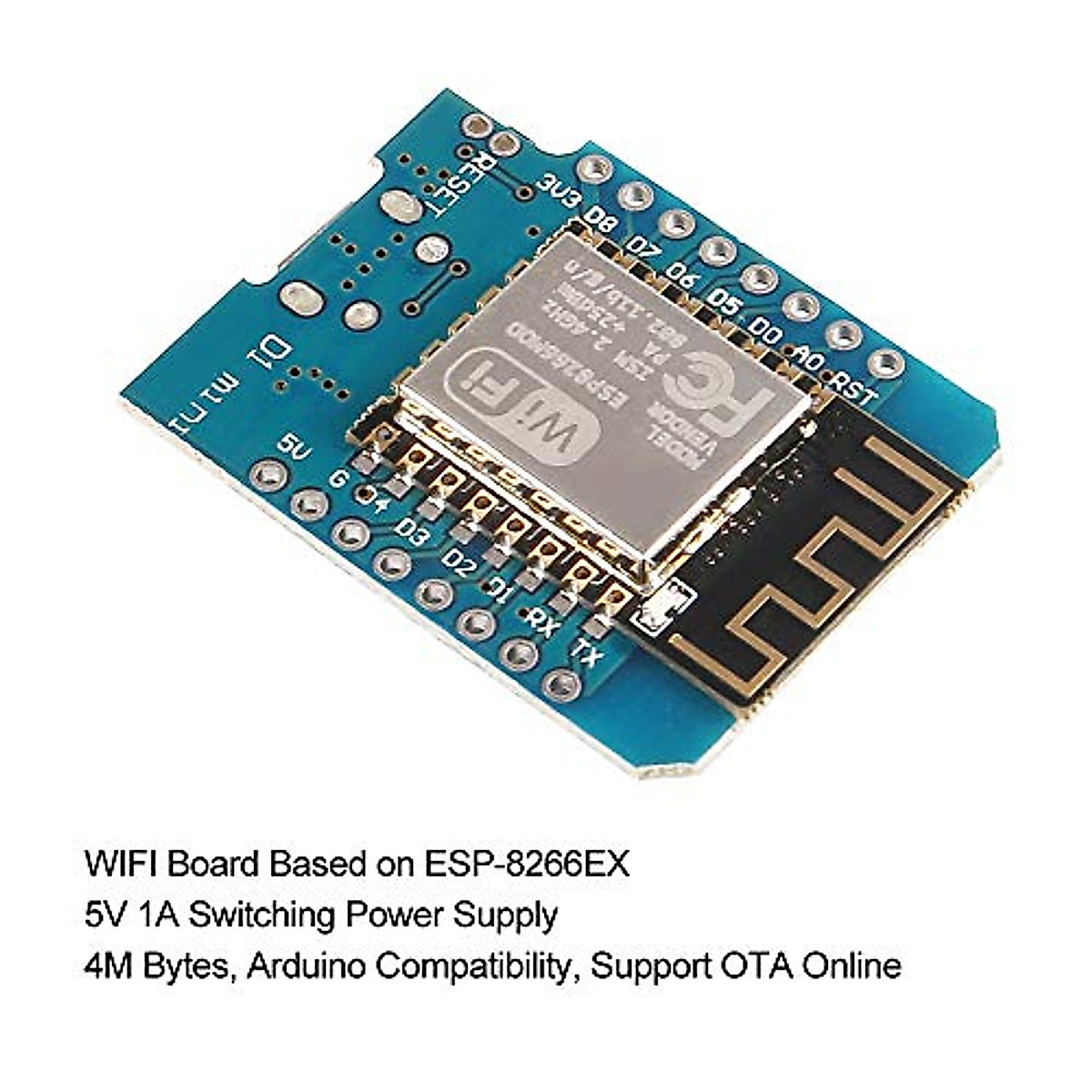AITRIP D1 Mini WiFi Dev Board,Mini NodeMcu Lua 4M Bytes WLAN WiFi Internet Development Board Base on ESP8266 ESP-12F for Arduino, 100% Compatible with WeMos D1 Mini (Pack of 6)