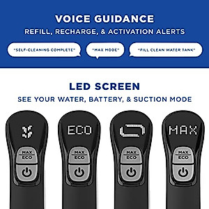 iHome WetVac WV5, Cordless Wet Dry Vacuum Cleaner and Mop, Self Cleaning Brush Roll, Dual Tank System, Multi Surface Hard Floor Cleaner, 45 Minute Runtime (Renewed)