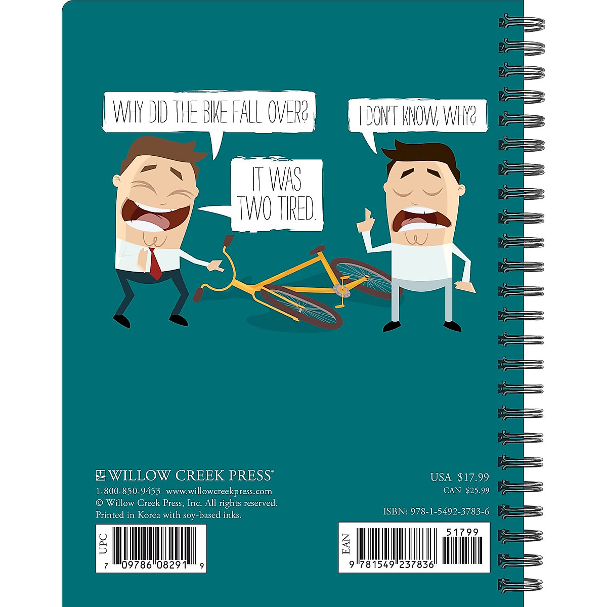 Willow Creek Press Bad Dad Jokes Softcover Weekly Planner 2024 Spiral-Bound Engagement Calendar (6.5" x 8.5")