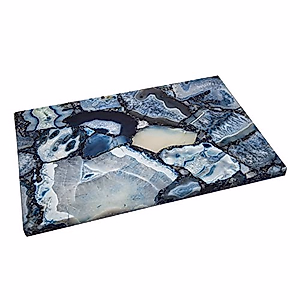 Blue Agate Challah Board Platter Tray by Godinger
