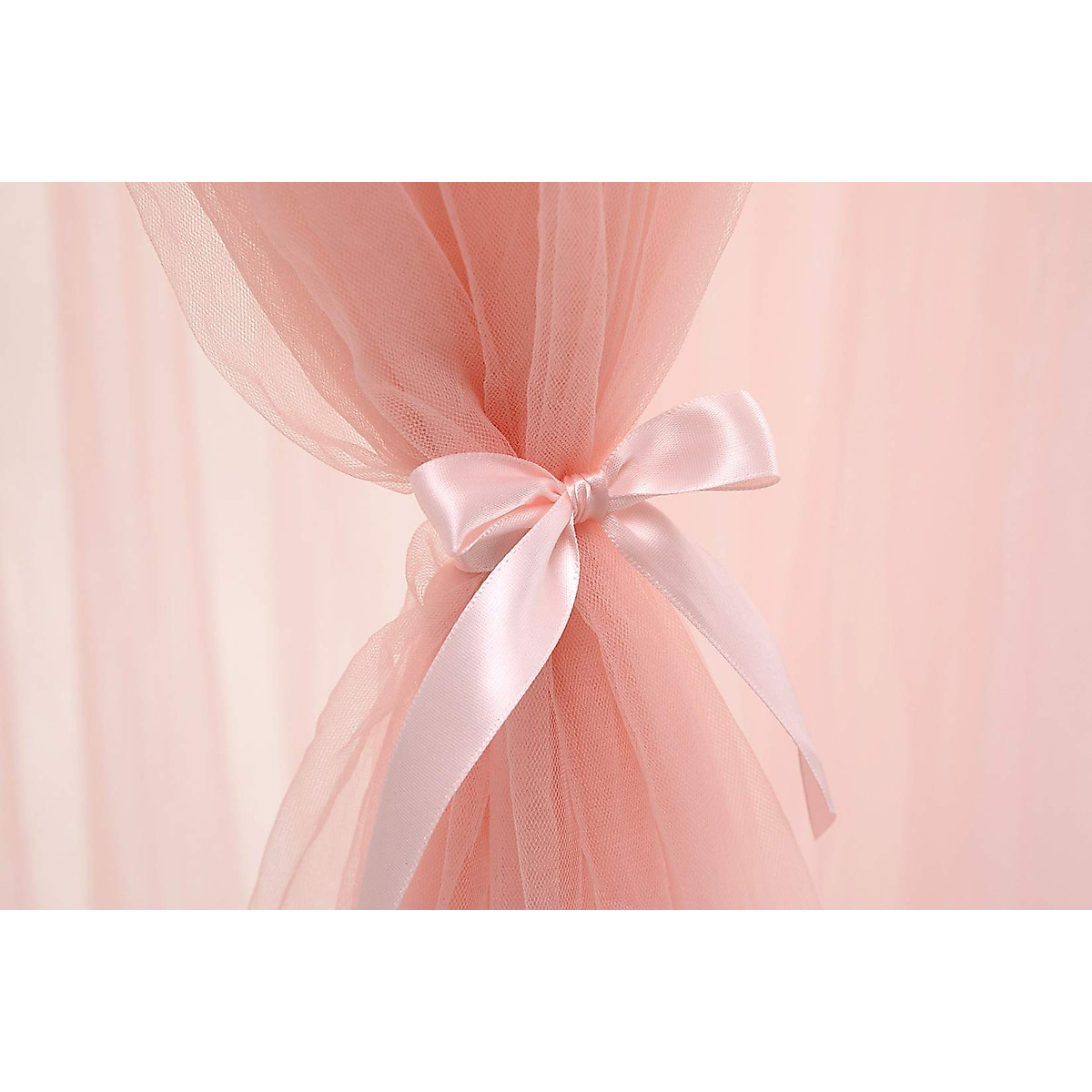 Shyneer Kids Bed Canopy,Princess Hanging Mosquito Net for Baby Crib Nook Castle Nursery for Kid's Room Decor,Pink