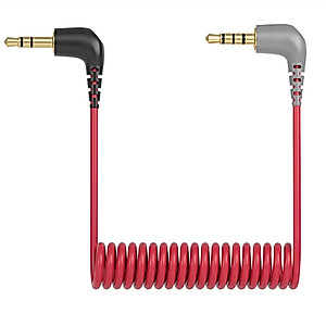 Tobysome 3.5mm TRS to TRRS Adapter Cable Wires, Lavalier Microphone Patch Cable for Rode SC7,Wireless GO, TRS Microphone Cords Spring Type Connected to Phones,Tablets,ipads