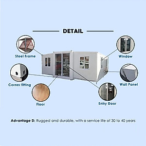 Prefab Container House Modular Office Fantastic Modern Capsule Tiny House Foldable Tiny Home 20ft 40ft Prefab Container House