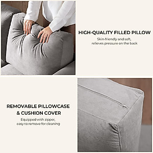 COPIAE 59” Small Couches for Living Room, High Resilience Loveseat Sofa, Wooden Frame 2 Seat Sofa Couch with Thickened Suppleness Armrests& Linen Fabric Cover, Modern Deep Seat Sofa for Bedroom Office