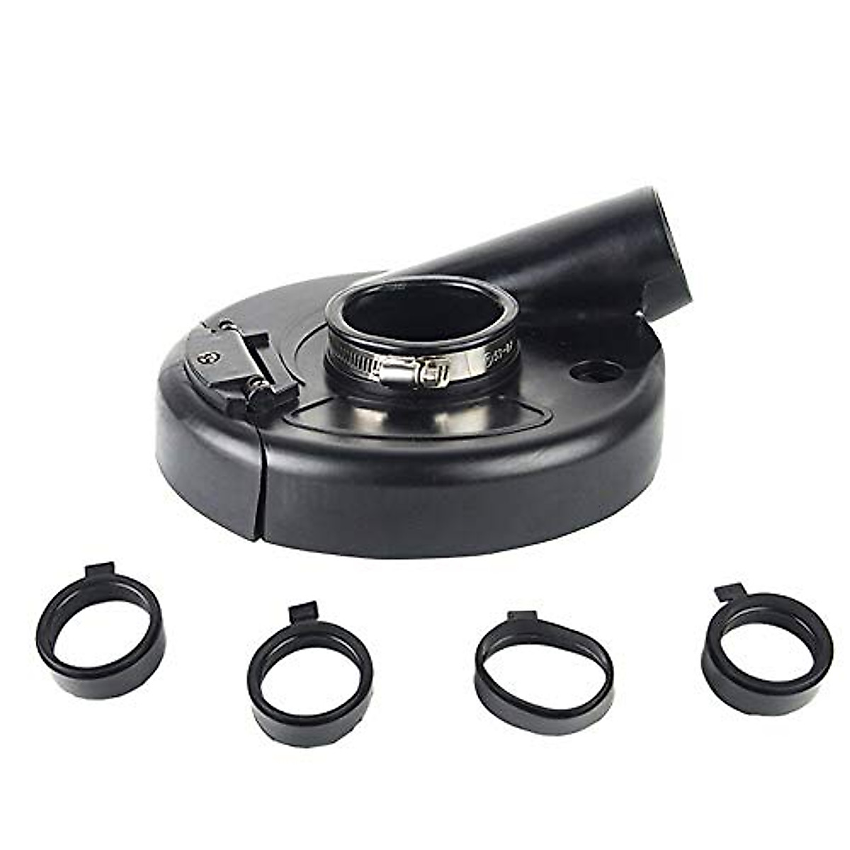 Universal Grinding Angle Grinder Dust Shroud 7 Inch Vacuum Dust Shroud Cover for Angle Grinder Hand Grind Grinder Polisher(black)