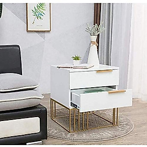 CXDTBH Metal Frame Wood Rectangle Side Accent Living Room Storage Shelf End Table (Color : D)