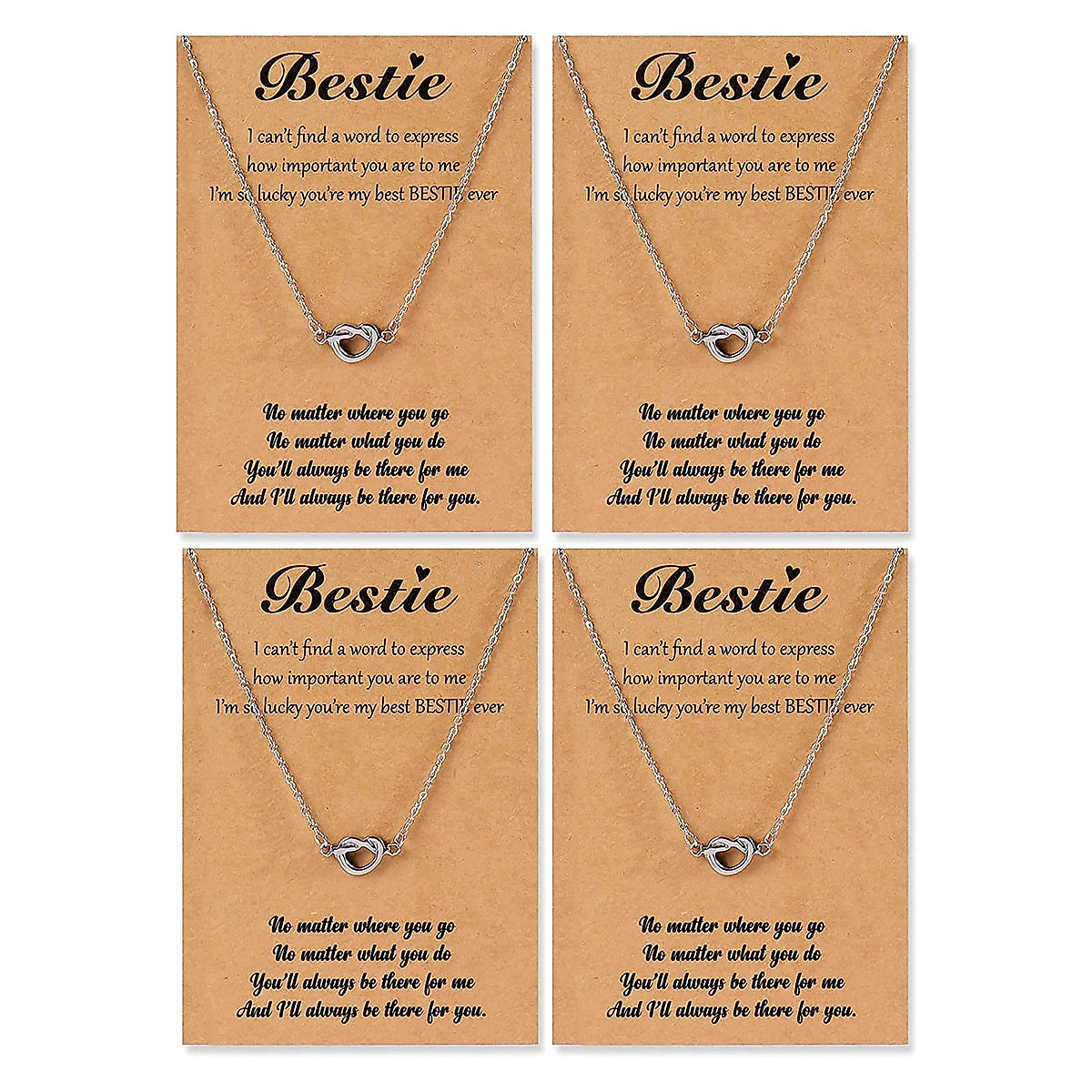 YANCHUN Best Friend Necklace Friendship Necklaces for 2/3/4/5 Friend Gifts for Women Bff Friends Sisters Bestie Necklace Sister Birthday Gifts