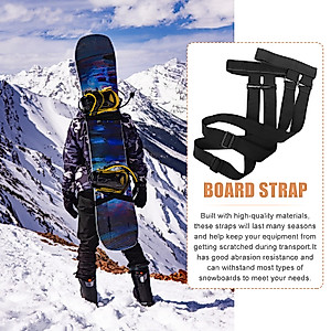BESPORTBLE 2 Pcs Snowboard Shoulder Strap Snowboard Boot Carrier Strap Portable Ski Board Harness Ski Leash Skijoring Harness Adjustable Belt Portable Snowboard Harness Boots Outdoor Nylon