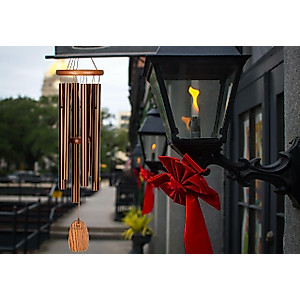 Woodstock Wind Chimes Amazing Grace Chime Medium (24'') Bronze Wind Chime Inspirational and Memorial Gifts Wind Chimes for Outside Patio Home or Garden Decor Christmas Gifts (AGMBR)