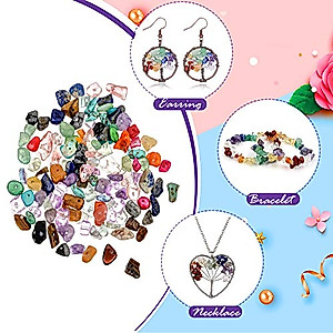 Souarts Crystal Beads Set Natural Gemstone Chips DIY Jewelry Making Kit 11 Colors Crystal Chips Jewelry Bracelet Beads Irregular Chips Stone Beads for Jewelry Making Supplies Bracelet Necklace