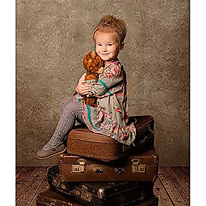 Allenjoy Fabric 6x8ft Abstract Brown Wall with Wood Floor Photo Backdrop for Only Under 3 Years Old Kids Pictures
