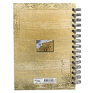 Hardcover Journal Footprints In The Sand Poem Beach Inspirational Wire Bound Notebook w/192 Lined Pages, Large