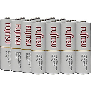 16 Fujitsu AA Rechargeable NiMH Batteries 1.2V 1900mAh Ready-to-use Made in Japan