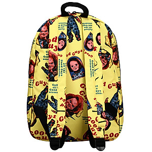 Chucky Classic Horror Movie Yellow All Over Print Tech Backpack